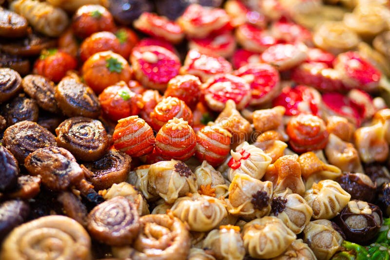 Typical Moroccan sweets stock image. Image of merchandise - 202853781