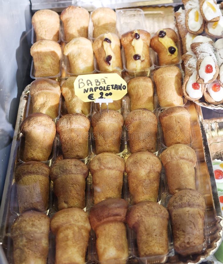 Typical Napoletan Italian Cake Called Baba Stock Photo - Image of ...
