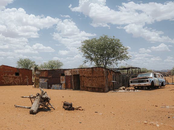 Typical Native Shack, Namibia, Africa Stock Image - Image of cultural ...