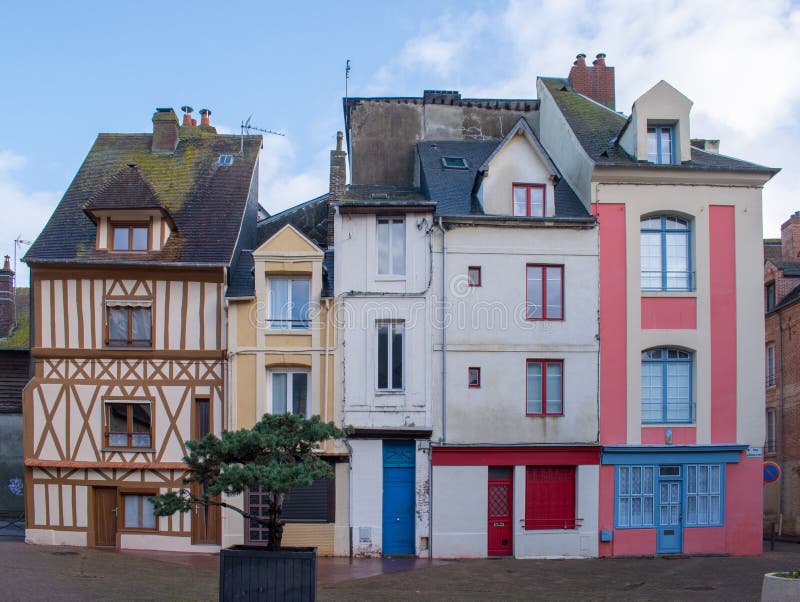 Typical Normandy House, Dieppe, France Editorial Stock Photo - Image of ...