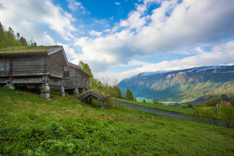Old Norwegian Farm House, Oslo, Norway Stock Photo - Image of ...