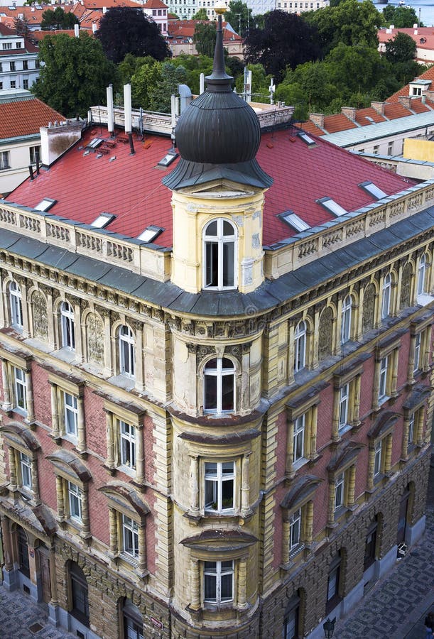 Typical Old Prague Building from Above Stock Photo - Image of typical ...