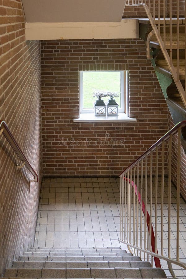A Typical Ordinary Hallway in Dutch Apartment Building Corridor of a ...