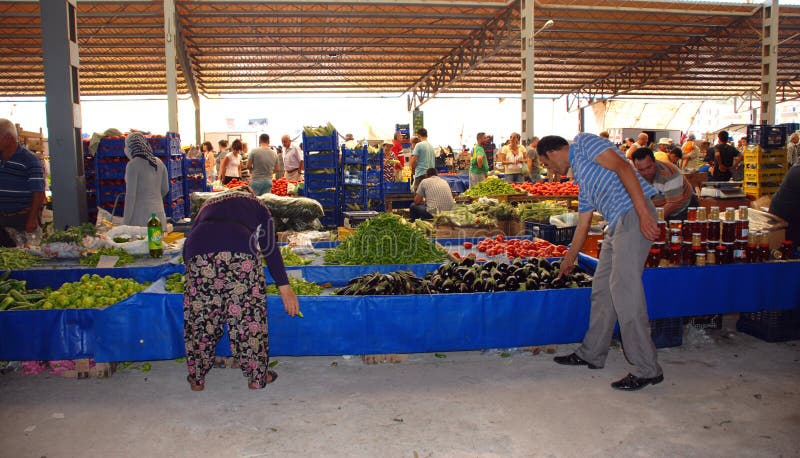A Typical Oriental Outdoor Market in Turkey Editorial Photography ...