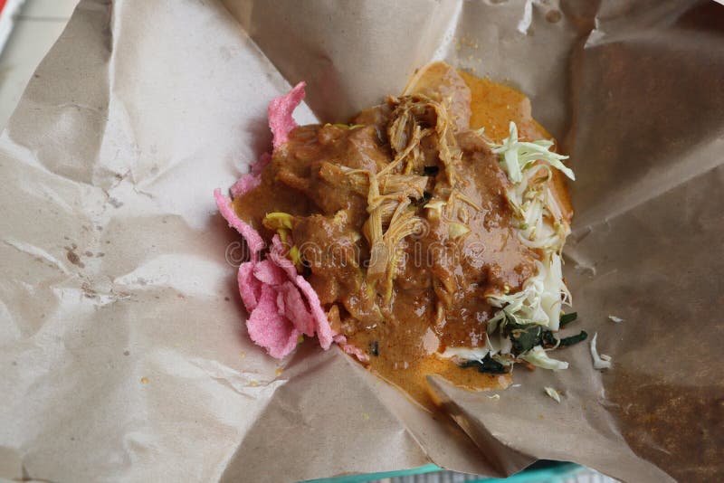 The Typical Padang Pecel Lontong Stock Photo - Image of breakfast ...