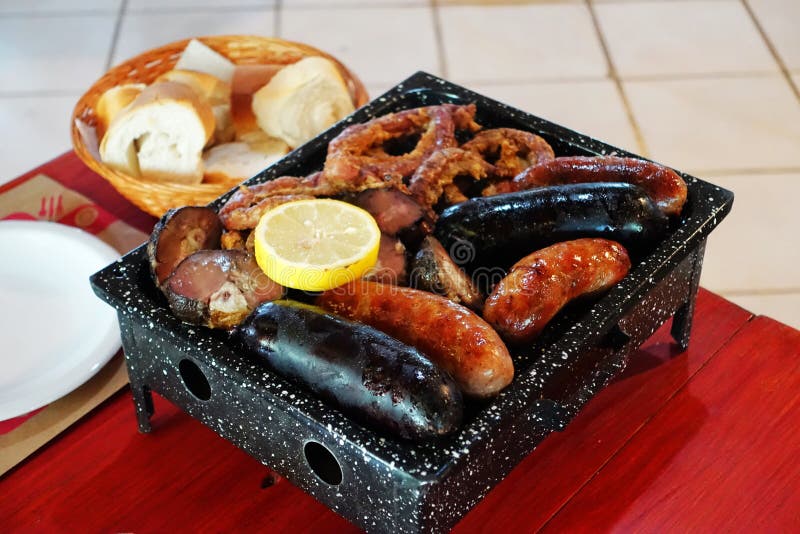Typical Parilla Argentina for 2 Persons Stock Photo - Image of colour ...