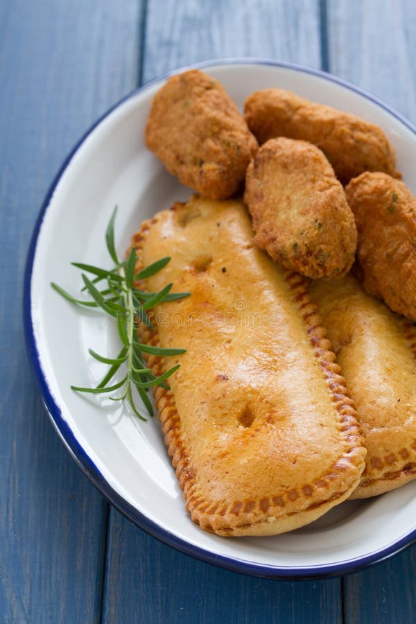 Portuguese Appetizers with Sauces on White Plate Stock Image - Image of ...