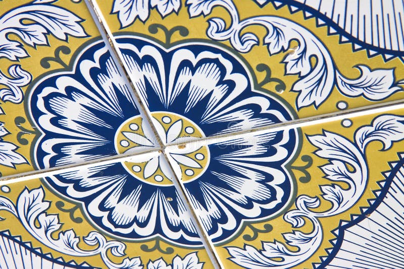 Typical Portuguese Decorations with Colored Ceramic Tiles - Perspective ...