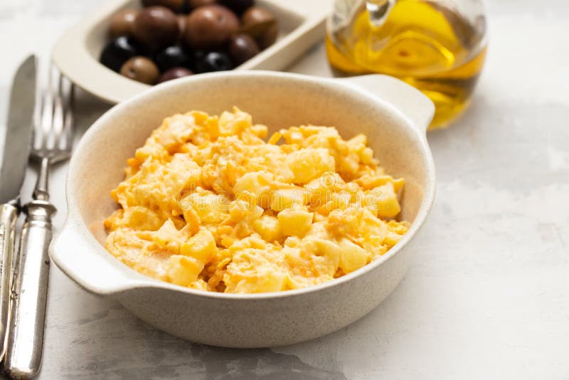 Typical Portuguese Dish Bacalhau Espiritual Cod Fish Wtih Vegetables ...