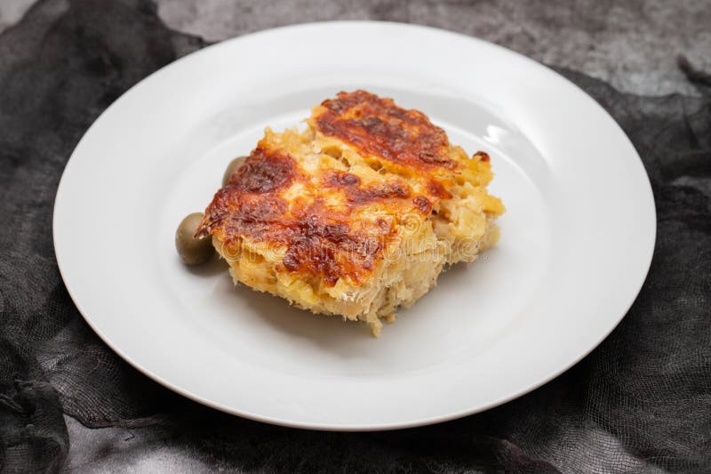 Typical Portuguese Dish with Cod Fish of Bacalhau Com Natas Stock Image ...