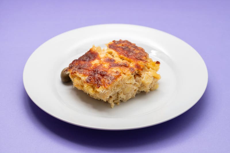 Typical Portuguese Dish with Cod Fish of Bacalhau Com Natas Stock Photo ...