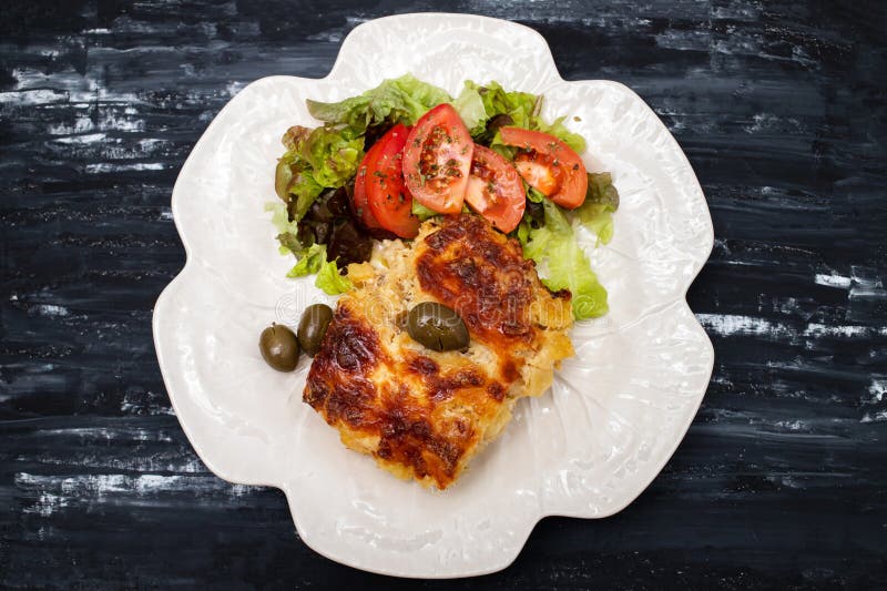 Typical Portuguese Dish with Cod Fish of Bacalhau Com Natas Stock Image ...