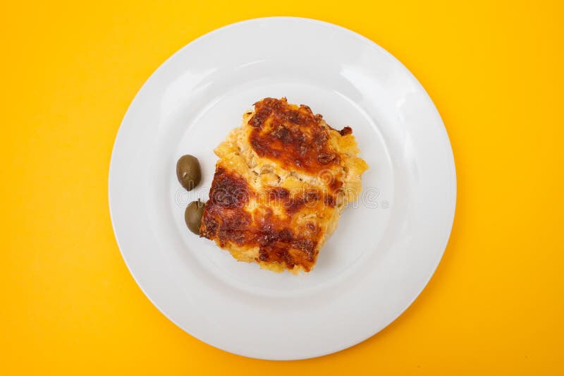 Typical Portuguese Dish with Cod Fish of Bacalhau Com Natas Stock Photo ...