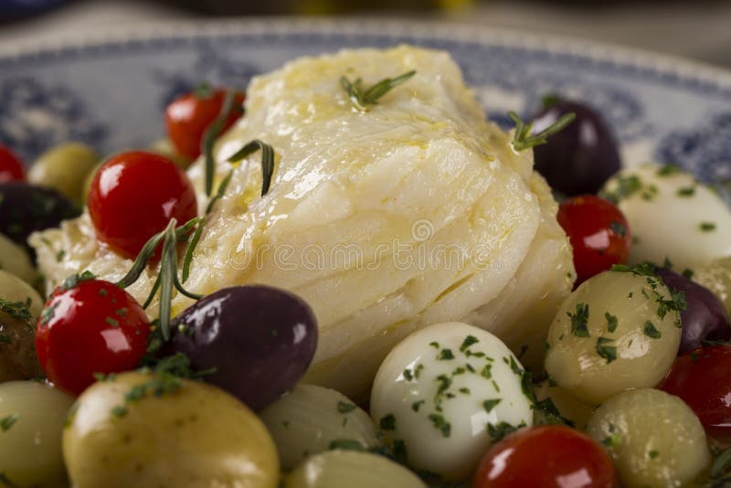 A Typical Portuguese Dish with Codfish Called Bacalhau Do Porto Stock ...