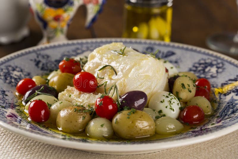A Typical Portuguese Dish with Codfish Called Bacalhau Do Porto. Stock ...