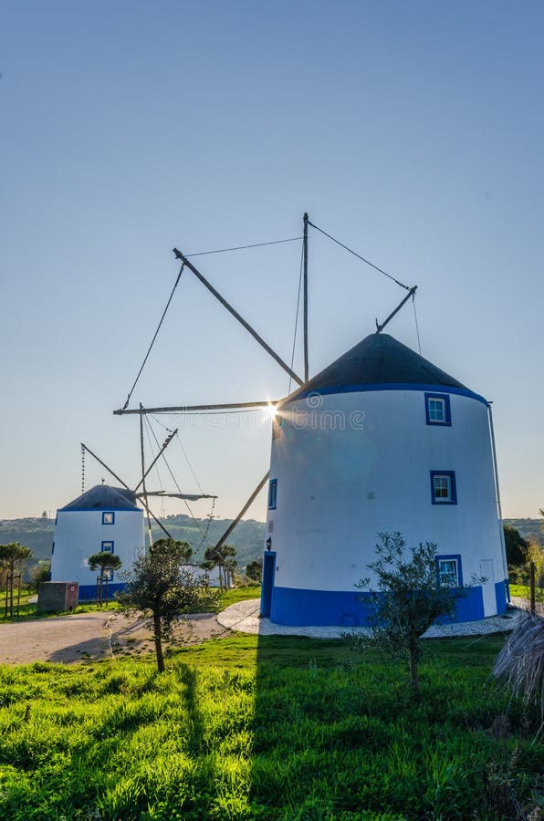 A Typical Portuguese Windmill in Sintra, Portugal Stock Image - Image ...