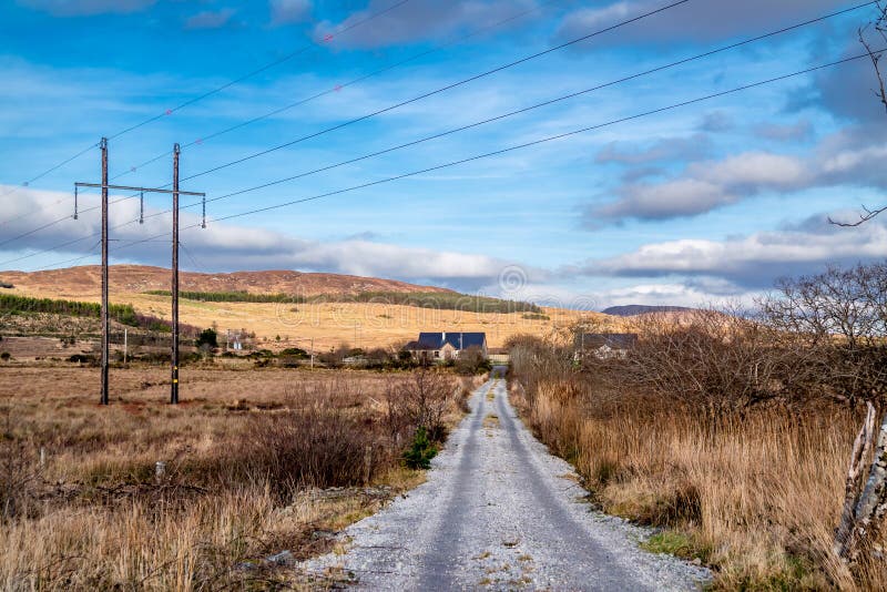 Typical Power Lines in Rural Landscape of Ireland Stock Image - Image ...