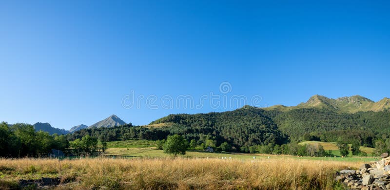 Typical Pyrenean Landscape in the Aure Valley. Amazing View on the ...