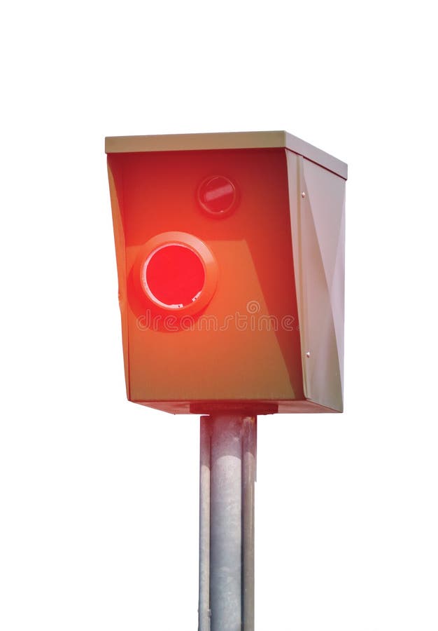 A Typical Radar Trap, Speed Trap, Speed Camera Isolated on White with ...
