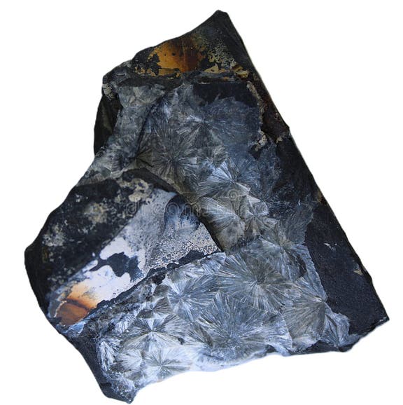 White Radiating Crystals of Wavellite from Devon, England Stock ...