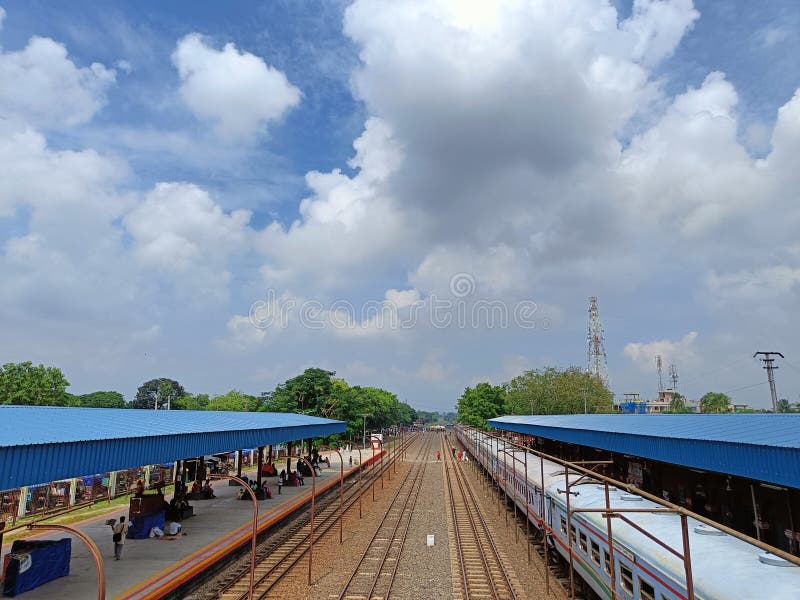 A Typical Rail Station of Bangladesh Stock Image - Image of station ...