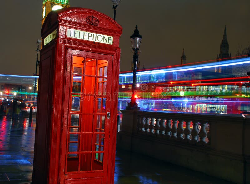 Typical Red British Telephone Box in London Stock Photo - Image of ...