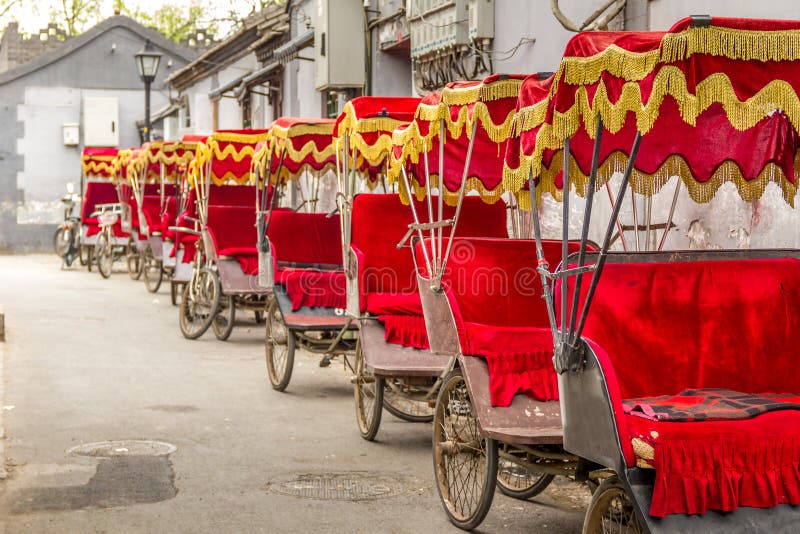 Typical Asian rickshaws stock image. Image of ricksha - 20023853