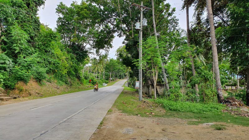 Typical Road in Rural Community in Philippines Stock Photo - Image of ...