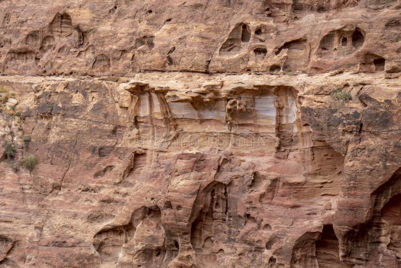 Typical Rocks in Petra, Jordan Stock Photo - Image of middle, heritage ...