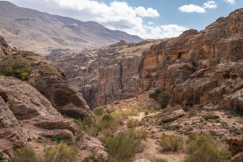 Typical Rocks in Petra, Jordan Stock Photo - Image of desert, lost ...