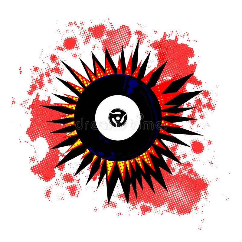 45 RPM Record Explosion stock vector. Illustration of musical - 166023730