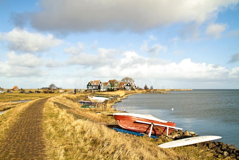 Typical Rural Dutch Landscape in Winter Stock Image - Image of ...