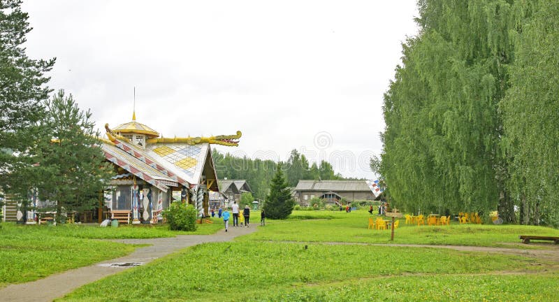 Typical Russian Architecture in Mandrogi Stock Photo - Image of travel ...
