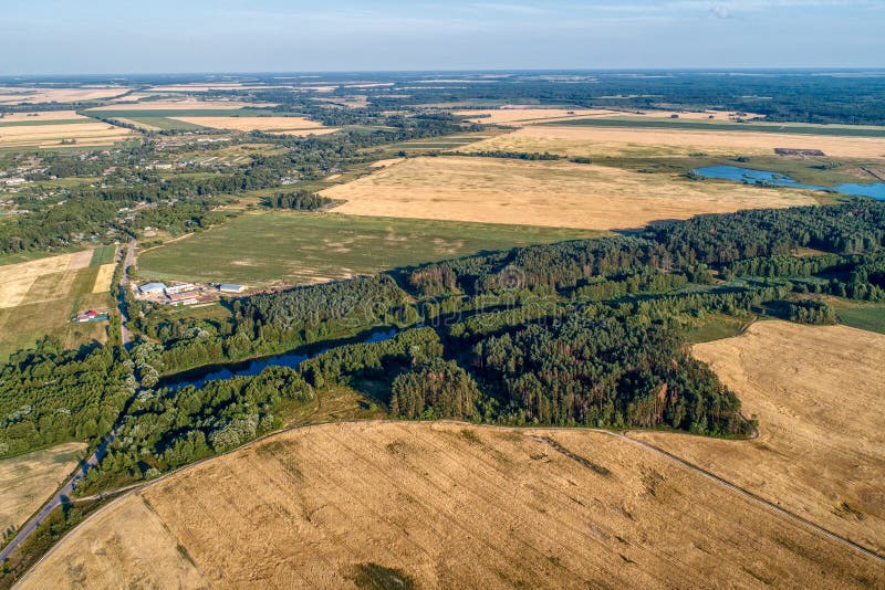 Typical Russian Plain Landscape. Stock Image - Image of like ...