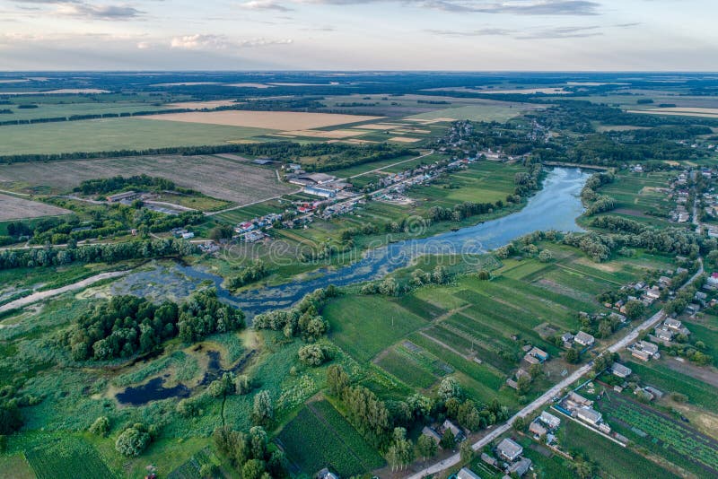 Typical Russian Plain Landscape. Stock Photo - Image of scenery, field ...