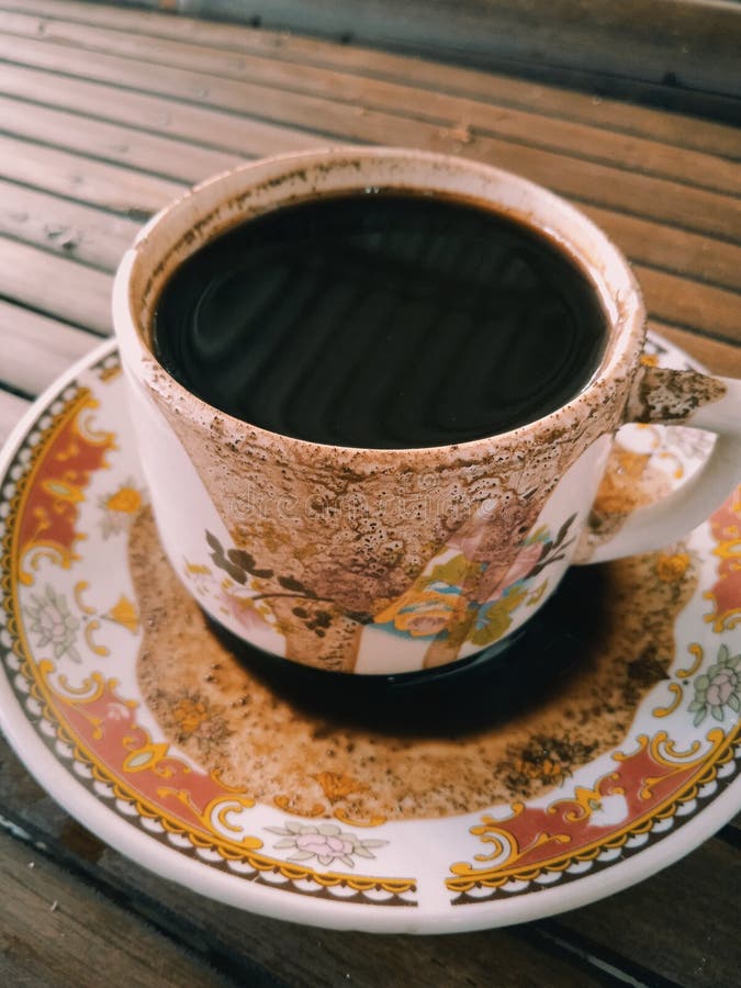 Typical Rustic Black Coffee Thick Texture with a Special Bitter Taste ...