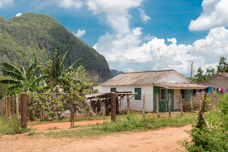 Typical Rustic Wooden House at the Vinales Valley Stock Photo - Image ...