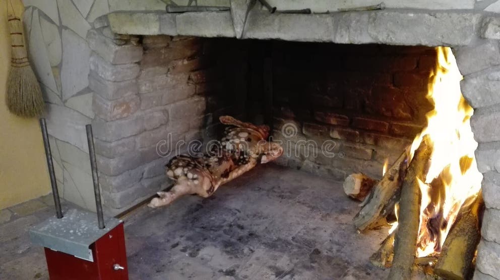 Sardinian Piglet in Cooking Stock Image - Image of custom, festival ...