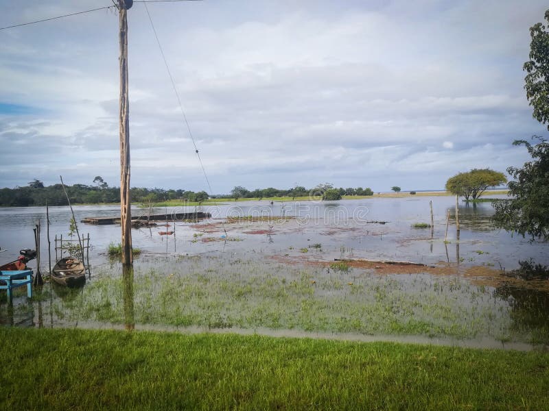 A Typical Scene in an Amazonian Village in the Amazon Basin. Stock ...
