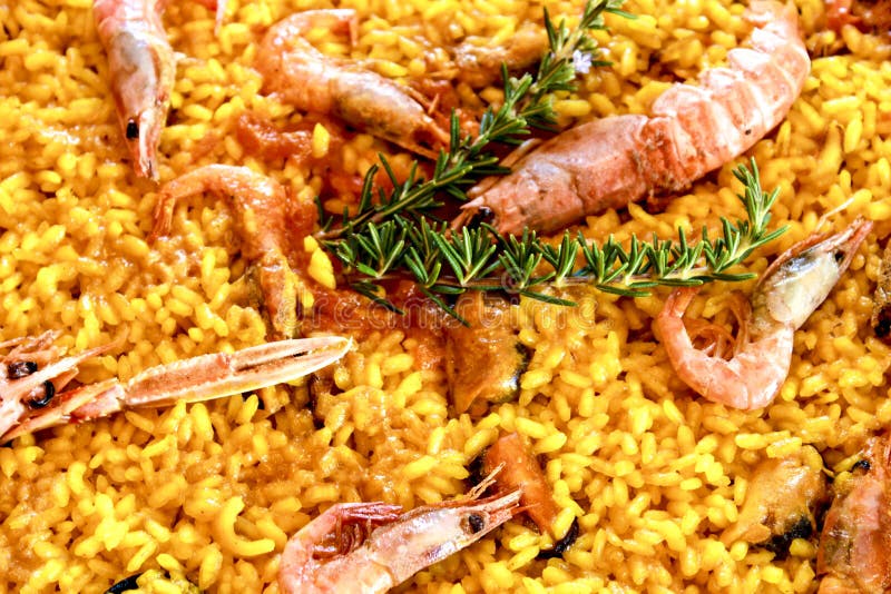 Typical Seafood Rice from Southern Spain Stock Image - Image of healthy ...
