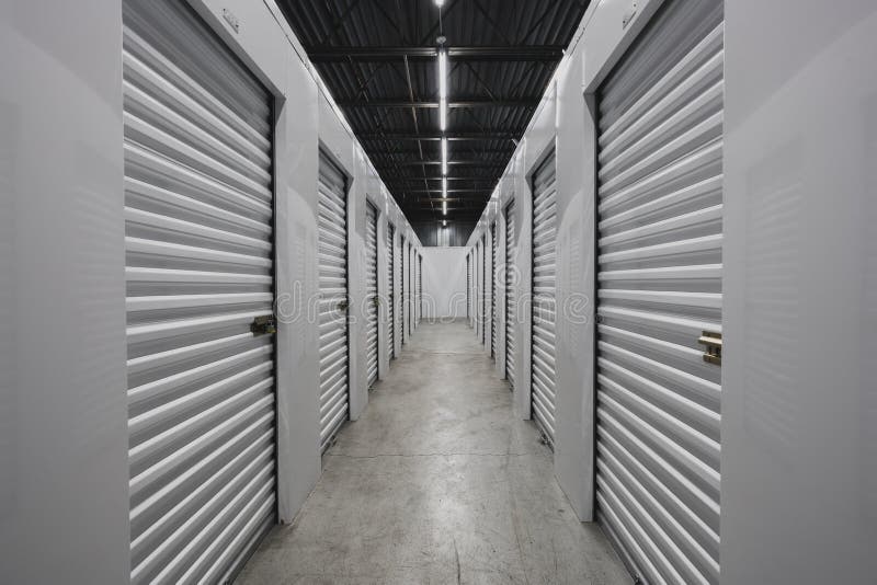 Typical Self Storage Facility, Metal Doors with Locks Stock Image ...