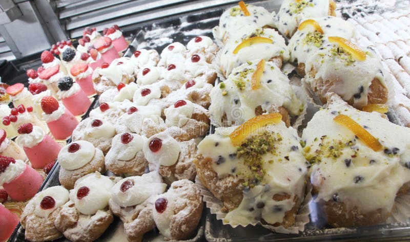 Typical Sicilian Pastry, Tasty Stock Photo - Image of pastry ...