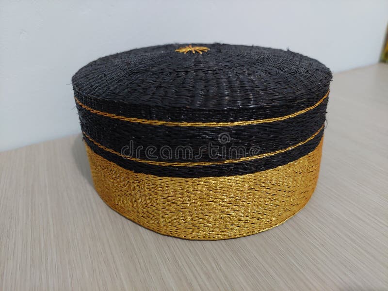 A Typical Skull Cap of the Bugis Tribe, Made of Woven Bamboo with a ...