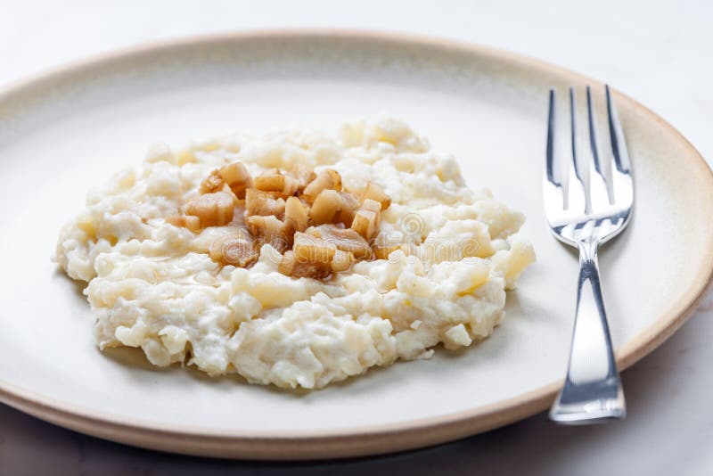 Typical Slovakian Food Called Halusky Stock Image - Image of plate ...