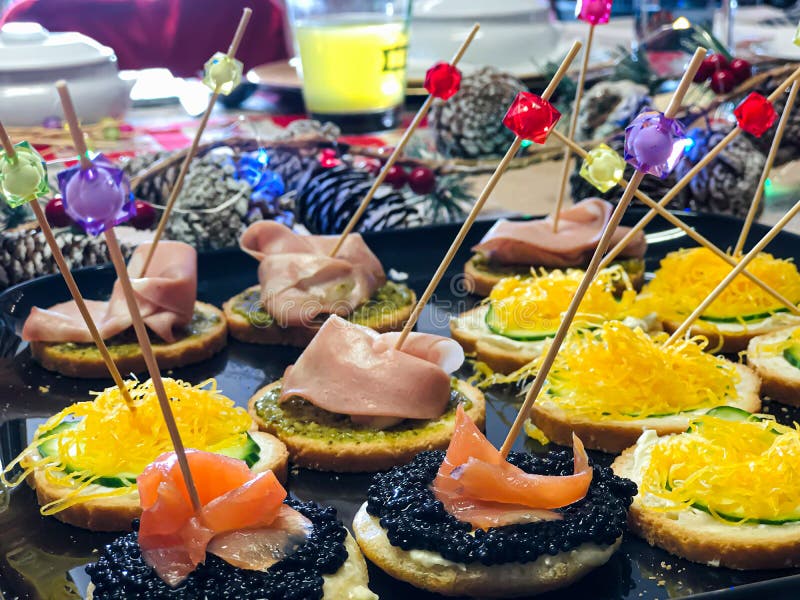 Typical Snacks and Preparations for Christmas Dinners Stock Photo ...