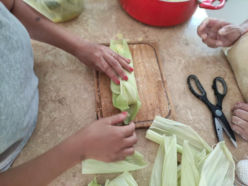 Corn Humitas stock image. Image of dish, produce, finger - 212527899