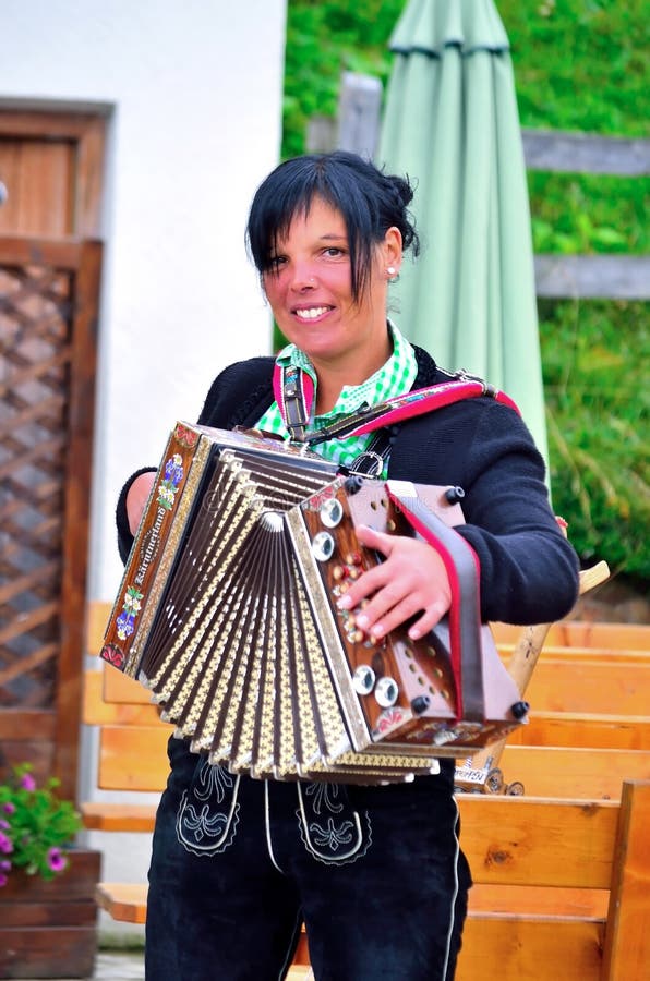 South Tyrolean Musicians Group Band Perform Live Editorial Stock Image ...
