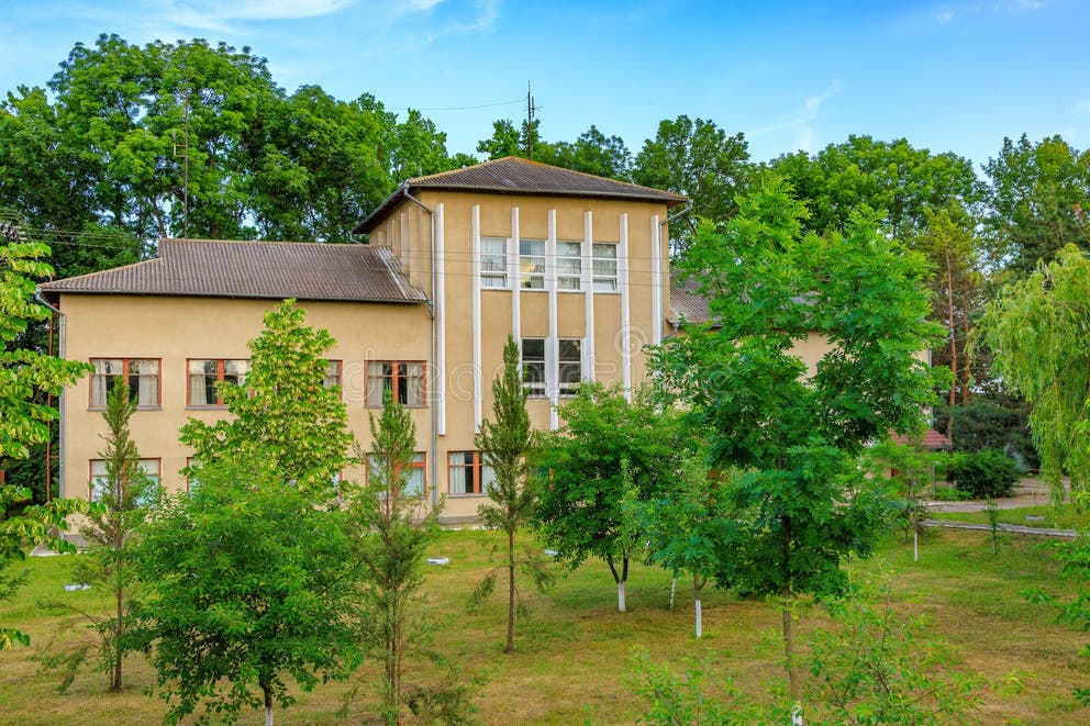 A Typical Soviet Administrative Building. Background with Selective ...