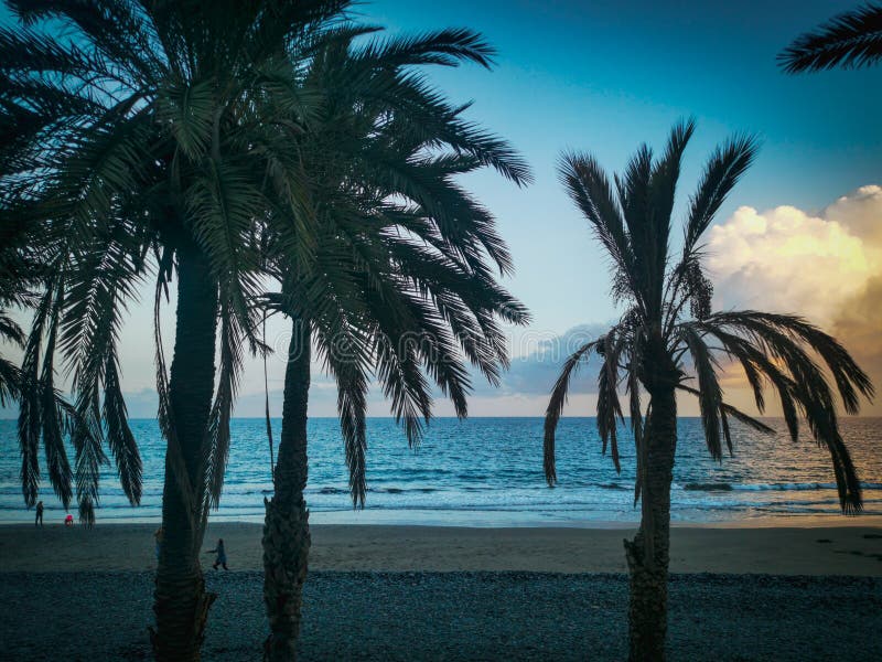 A Typical Spanish Beach, a Summer Day. Stock Photo - Image of ocean ...