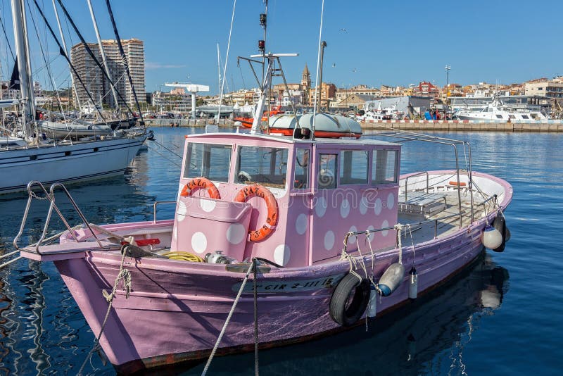Spanish Boat in Port Palamos, 19 May 2017, Spain Editorial Stock Image ...
